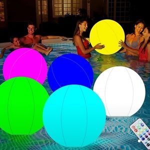 Other | Nwt 1pc Led Remote Control Floating Inflatable Ball Pool Toys ...